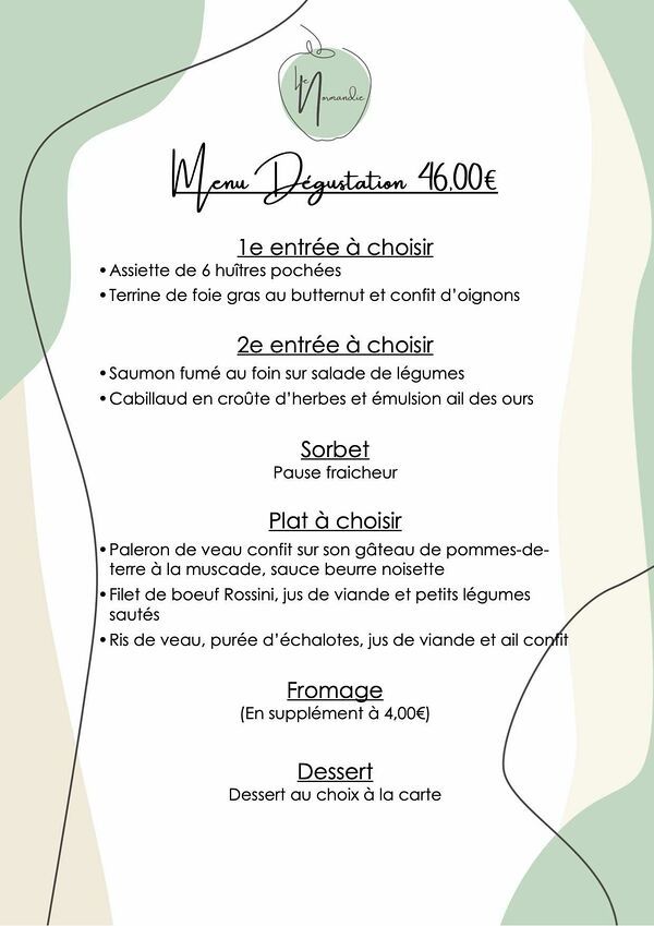 Menu Dégustation