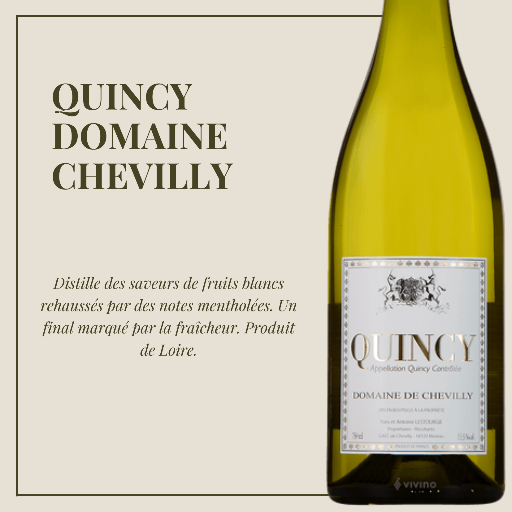 La carte des vins - Quincy